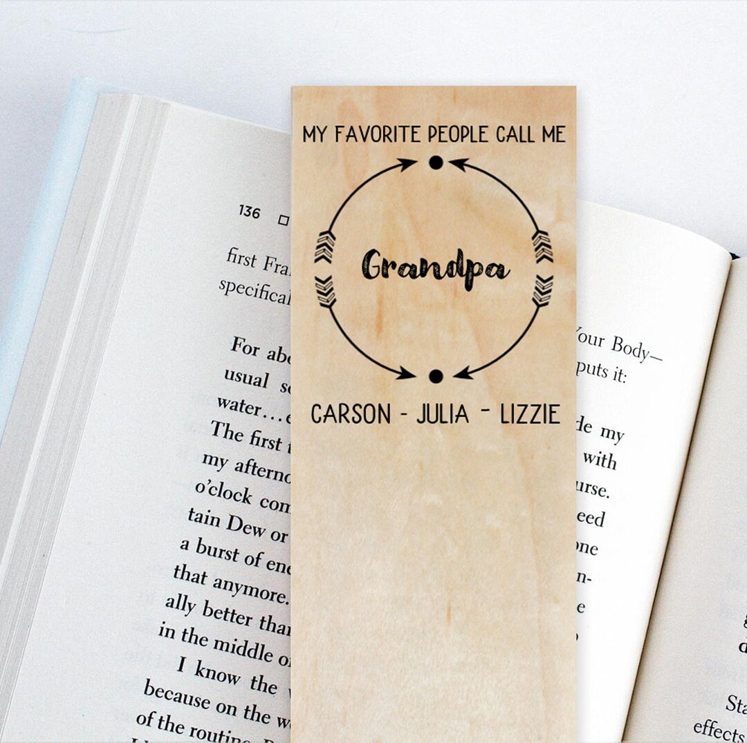 Grandpa Fathers Day / Wood Bookmark / Grandpa Prints / Long Distance ...