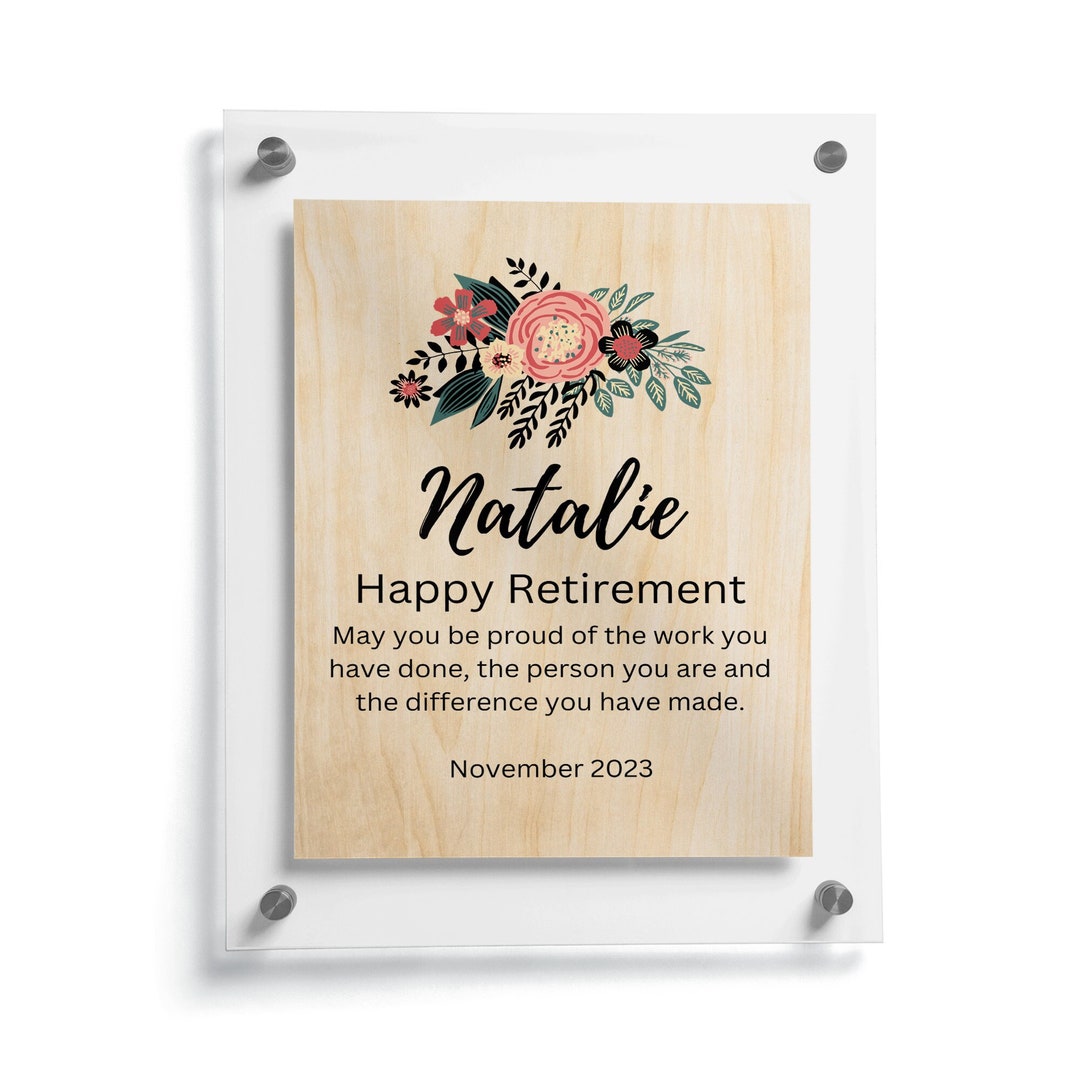 Personalized Retirement Gift for Her Women Custom Retirement Art in ...