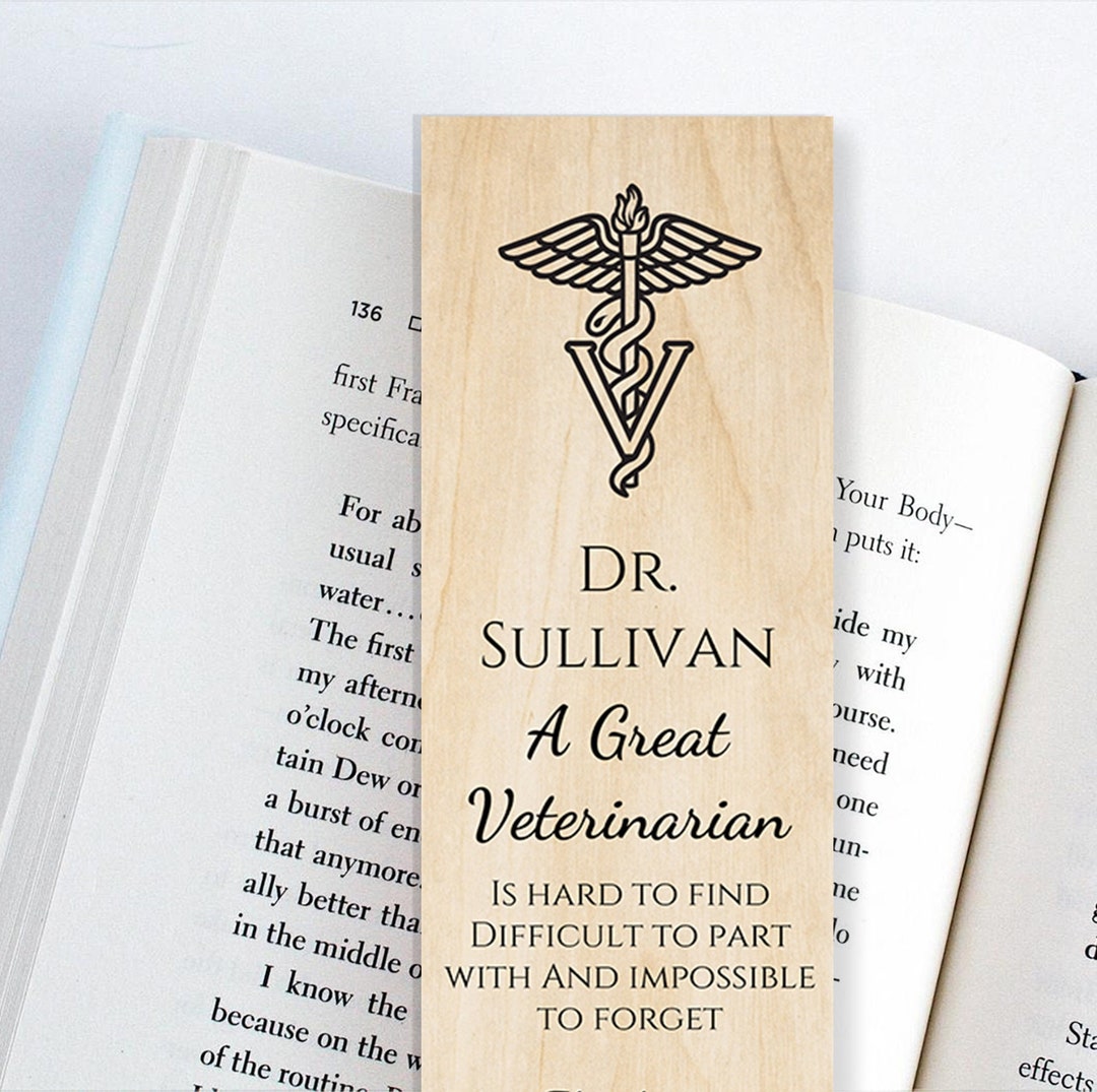 Veterinarian thank you gift / wood bookmark / personalized vet - Etsy ...