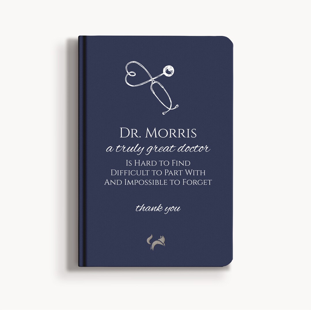 Personalized Doctor Journal Custom Thank You Gift Idea Medical Doctor ...