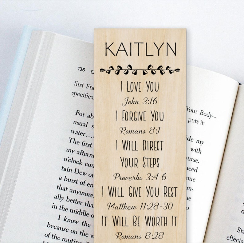 Personalized Christian Gifts for Women /wood Bookmark / Unique | Etsy