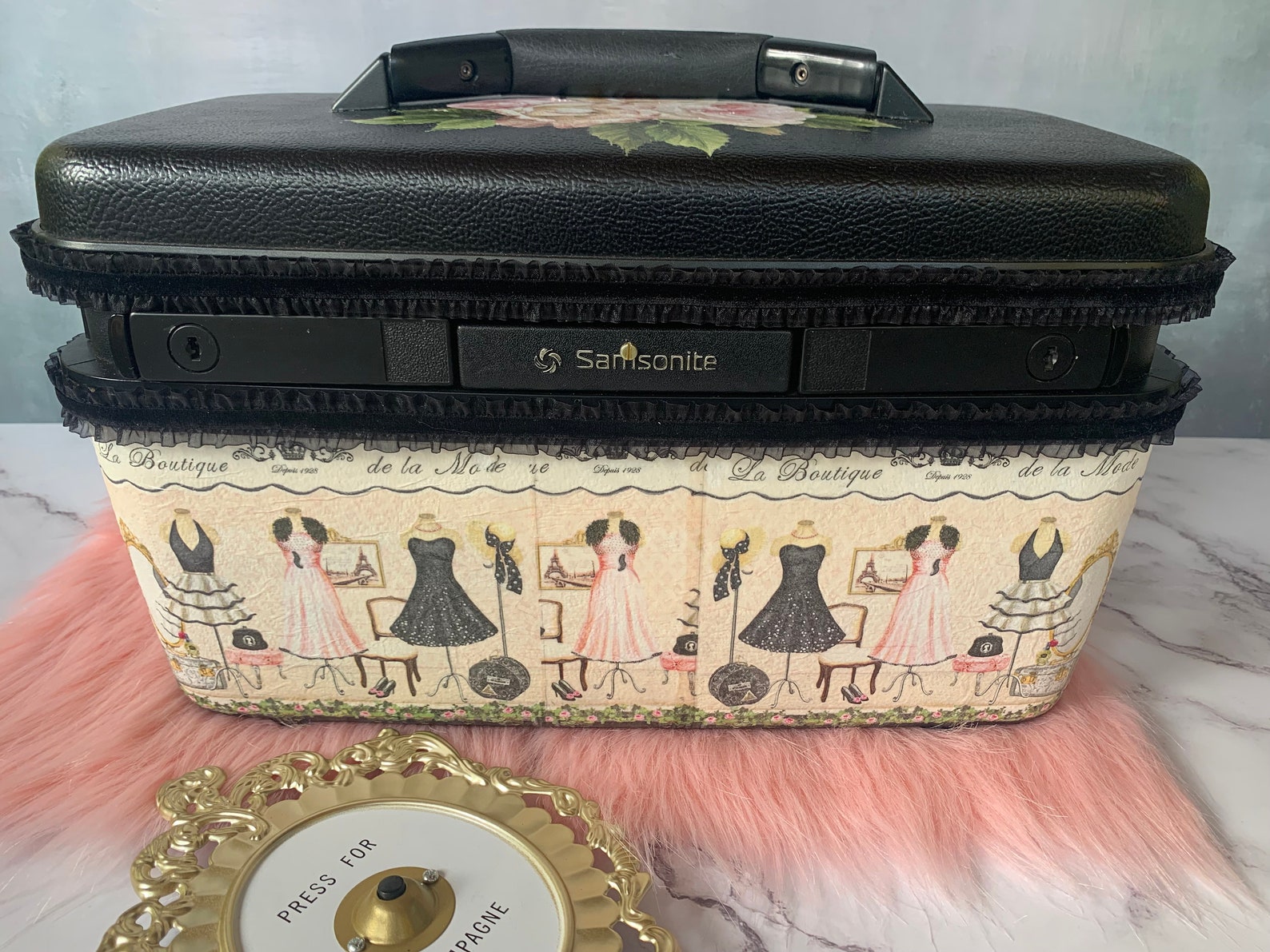 Upcycled Vintage Train Case, Vintage Samsonite Train Case W/keys ...