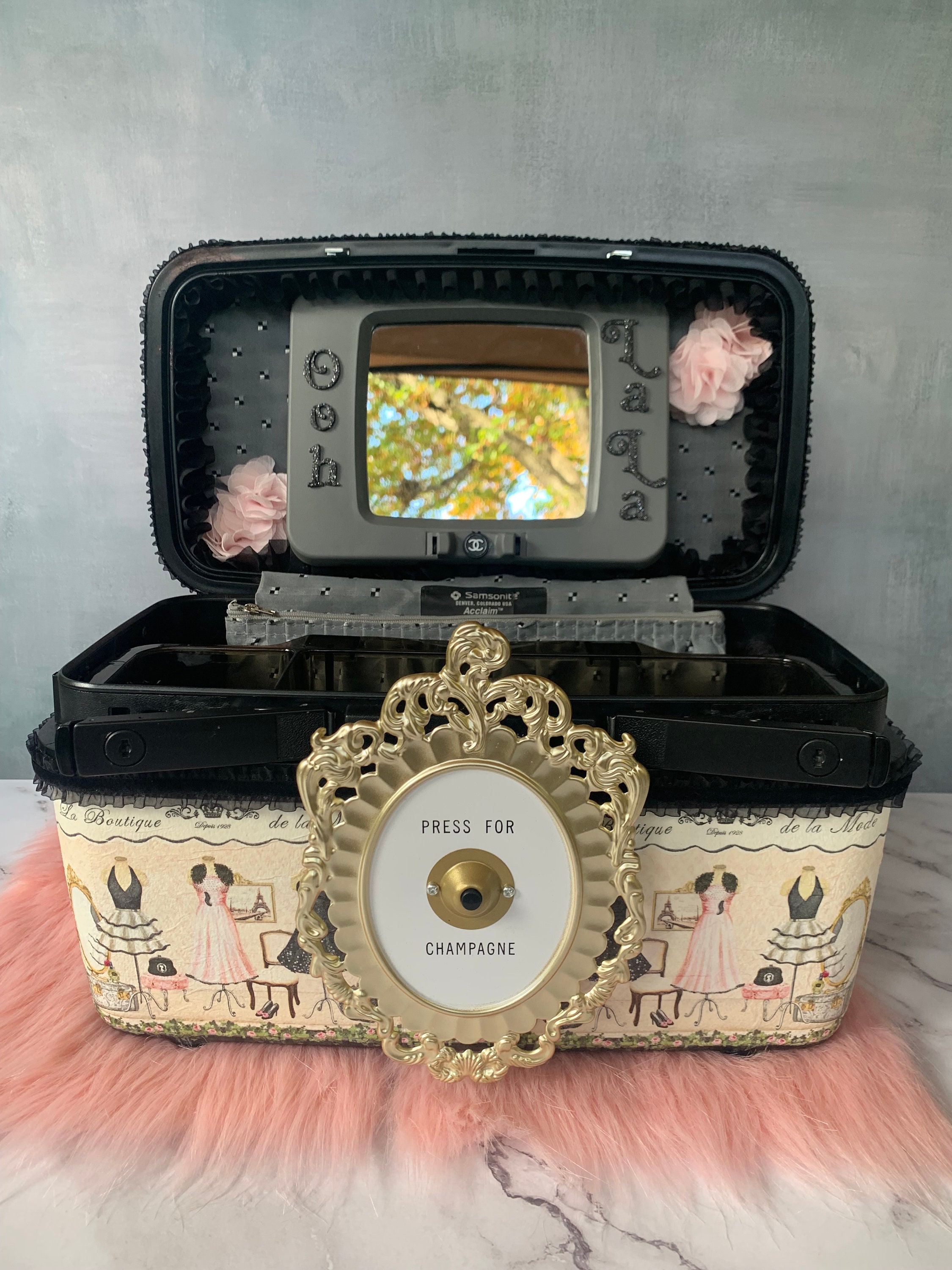 Upcycled Vintage Train Case, Vintage Samsonite Train Case W/keys ...