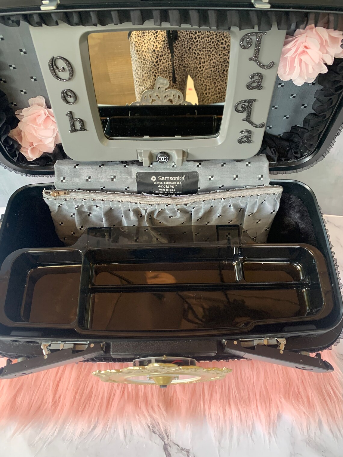 Upcycled Vintage Train Case, Vintage Samsonite Train Case W/keys ...