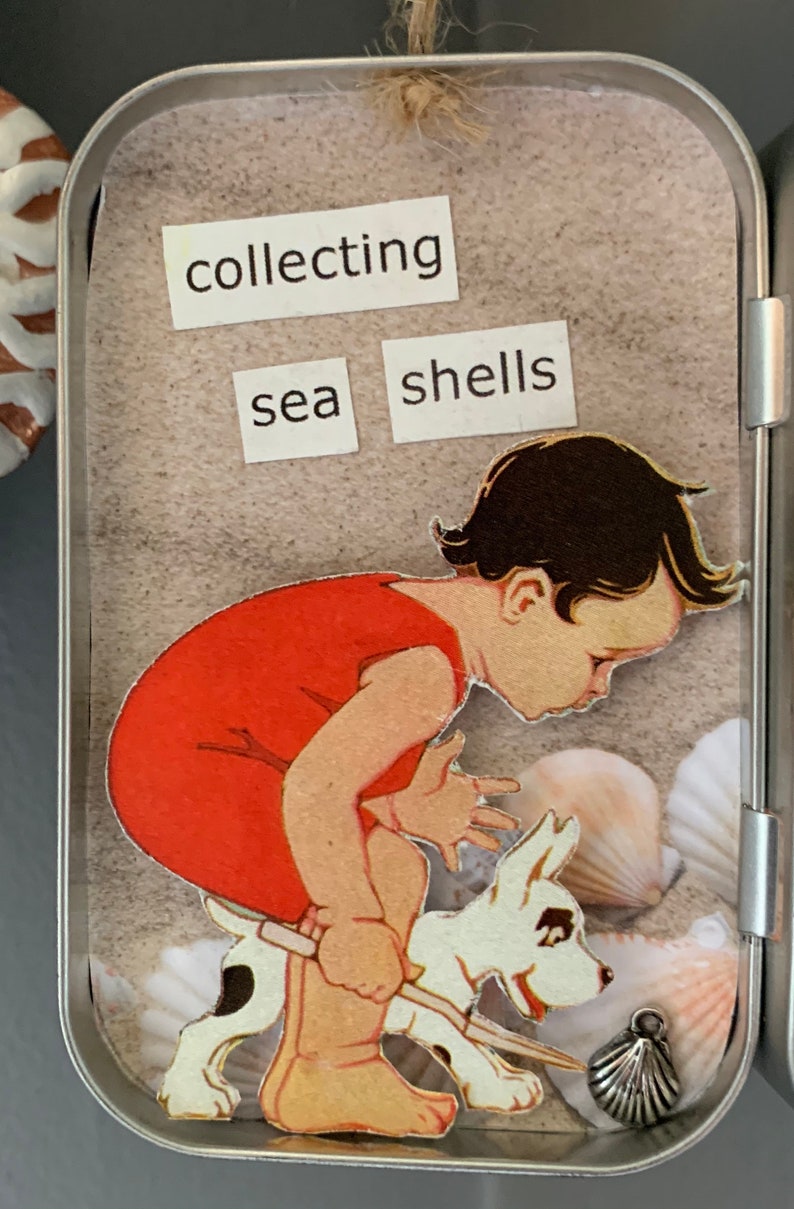 Boy Collecting Seashells Altered Altoids Tin - Etsy