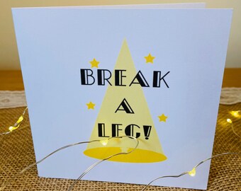 Break a Leg Card | Etsy