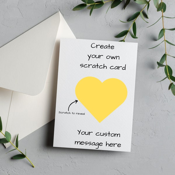Custom Scratch off Card - Etsy