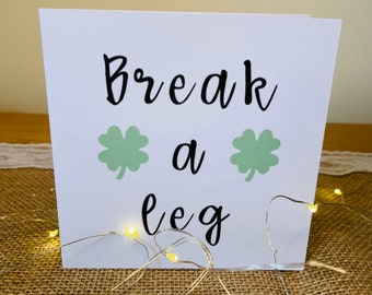 Break a Leg Card | Etsy