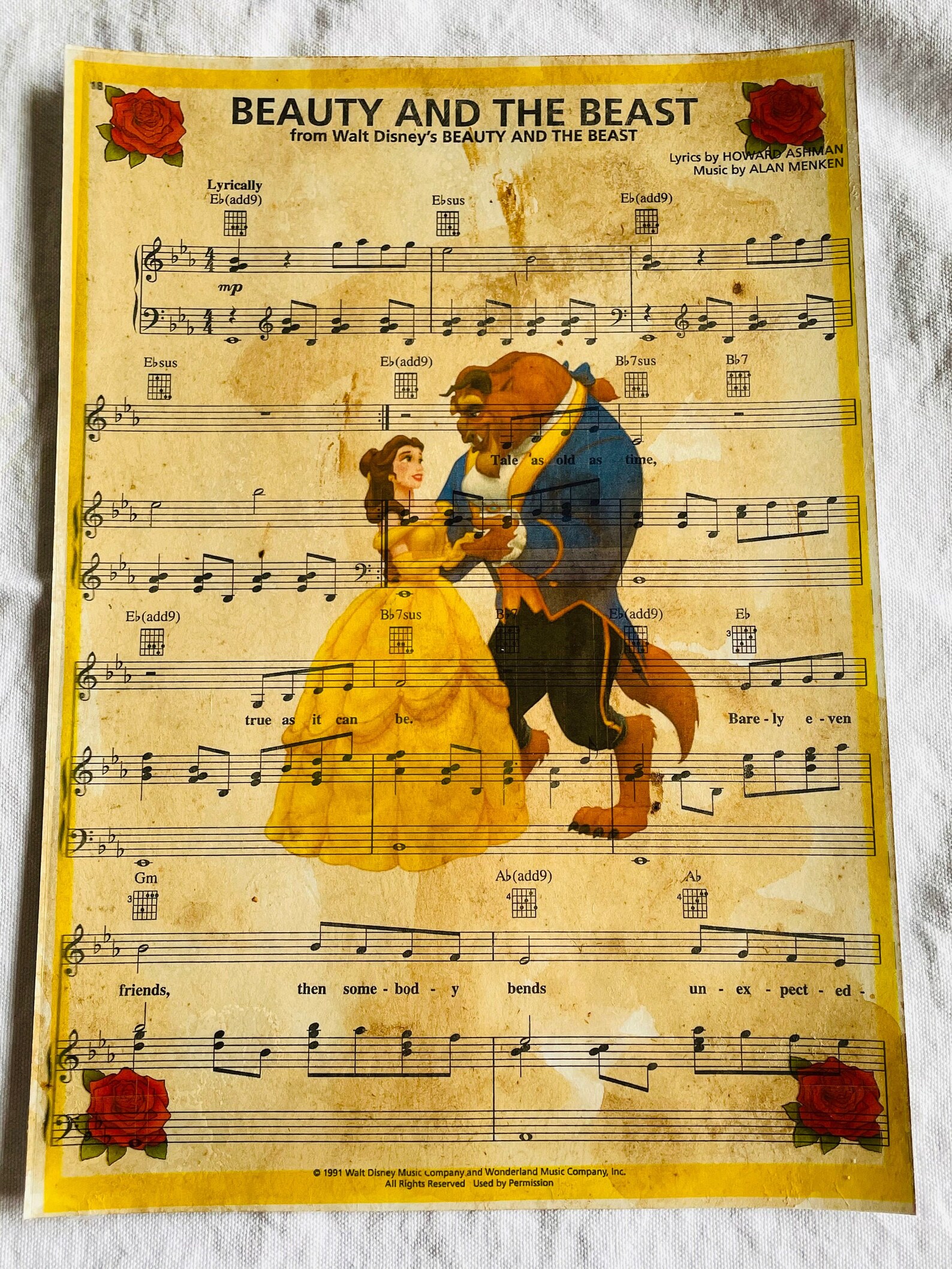 Beauty and the Beast A4 Print | Etsy