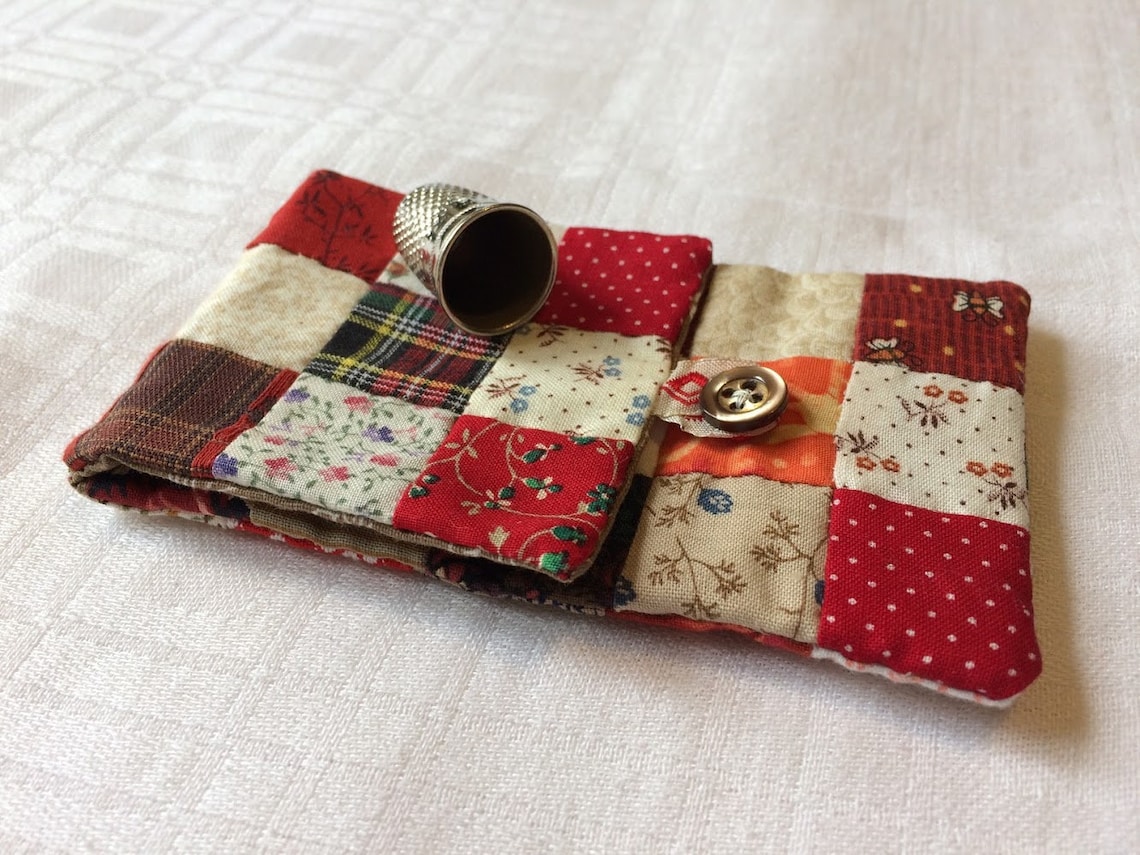 Petite pochette en patchwork fait main . - Etsy France