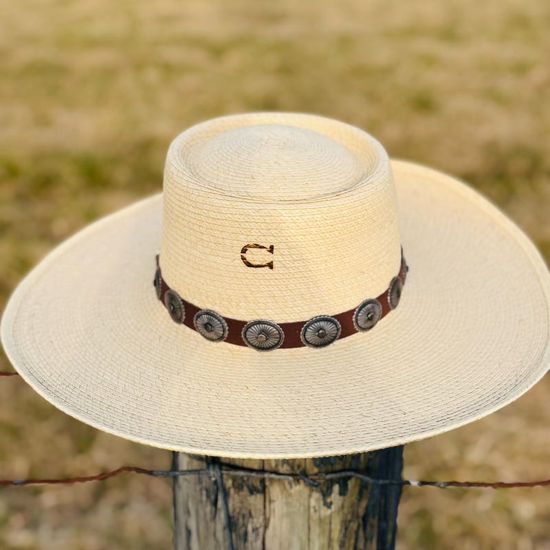 Flat Brim Straw Hat - Etsy