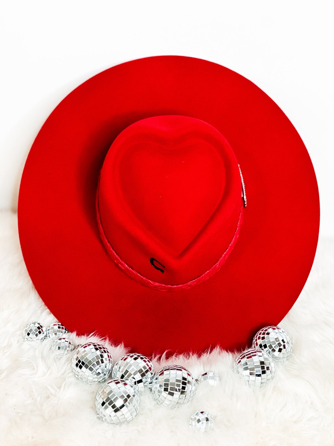 Custom Branded Red "flirt" Charlie 1 Horse Cowgirl Hat Felt With Heart ...