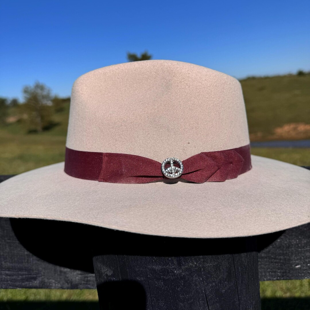 Western Fedora Style Flat Brim Buckskin Felt Hat Little Cowgirl Hat Hat ...