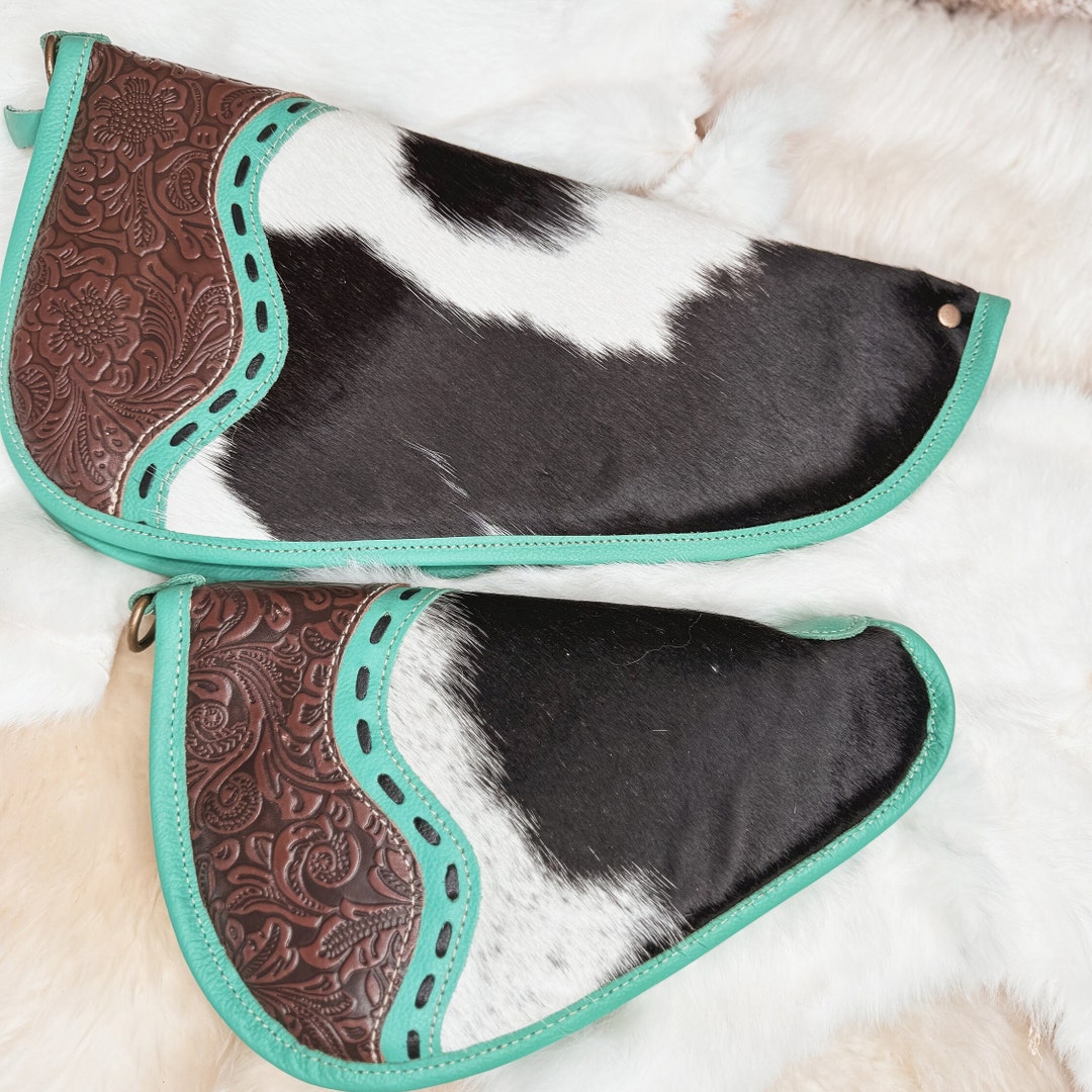 Custom Branded Cowhide Western Gun Pistol Case 11 Inch or 15 Inch Farm ...