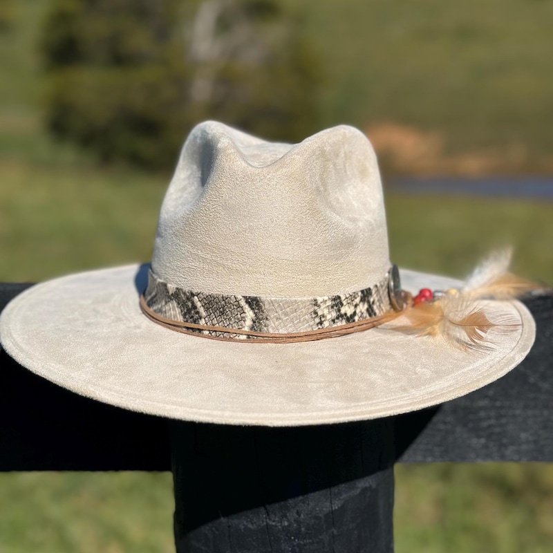 Flat Brim Straw Hat - Etsy