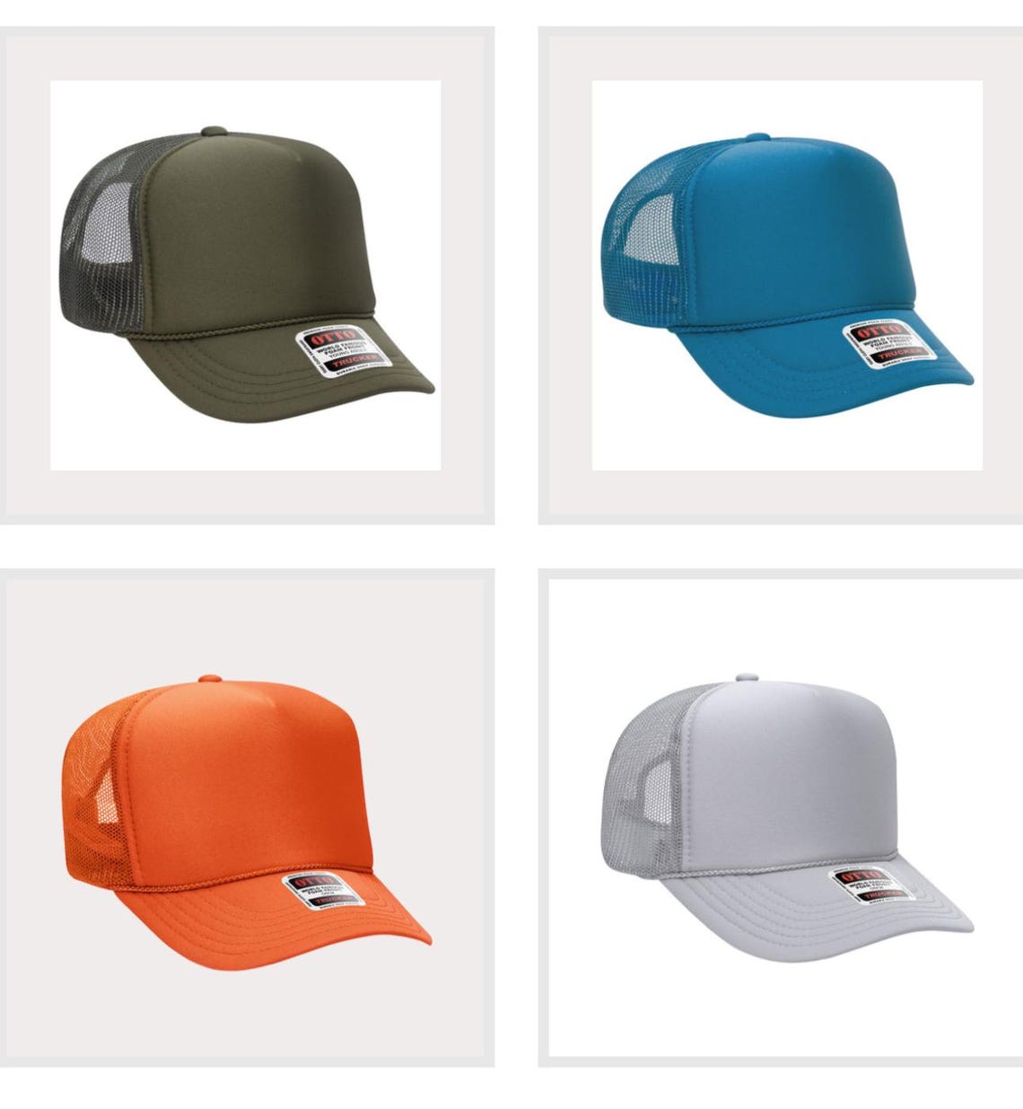 Royal Flush Embroidered Patch Otto Trucker Hat - Gray Foam - Etsy