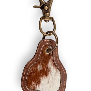 Custom Branded Cowhide Key Fob: Personalized Farm Brand Charm - Etsy