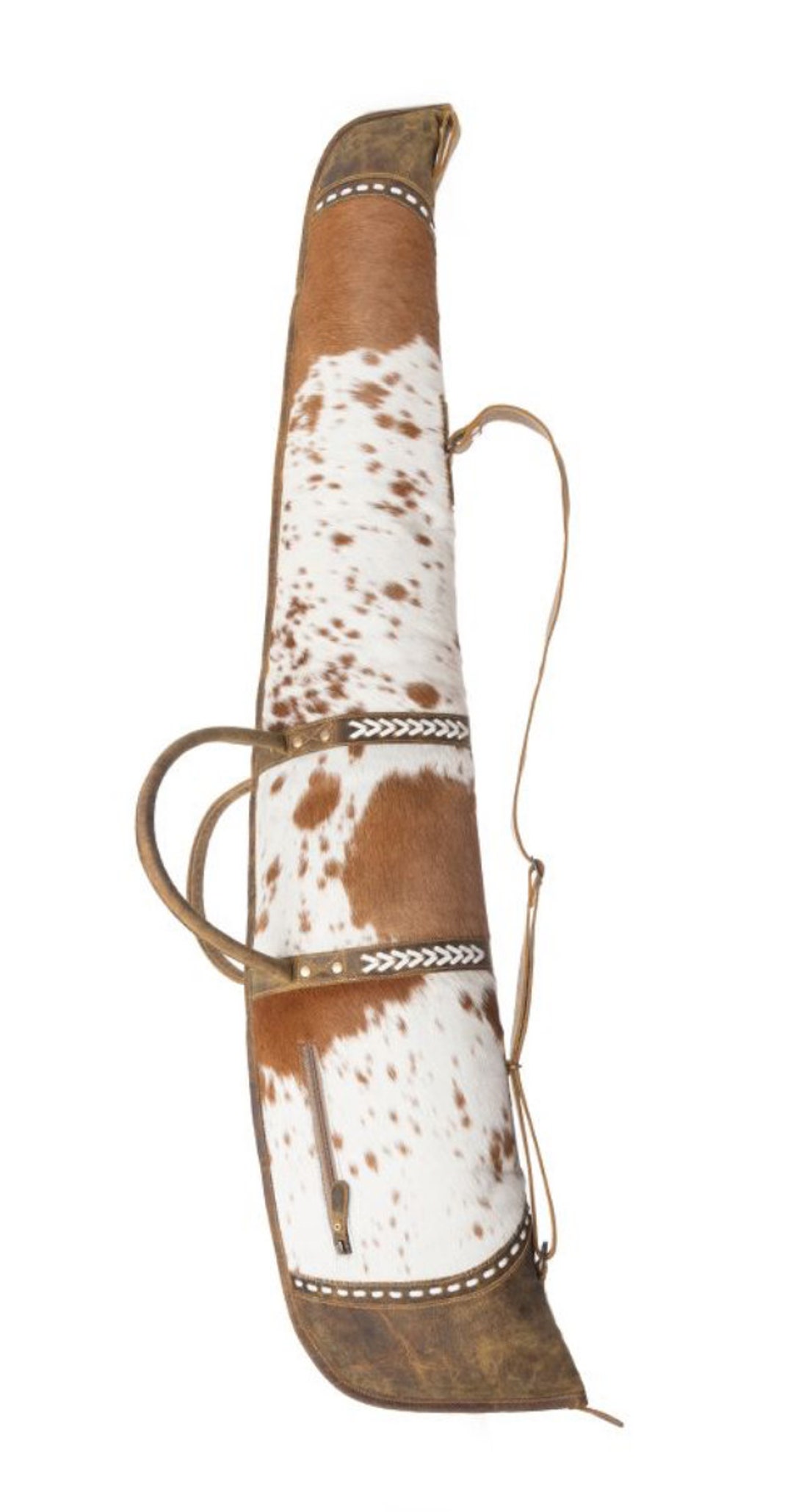 Custom Branded Distressed & Cowhide Leather Shotgun Rifle Padded Case ...
