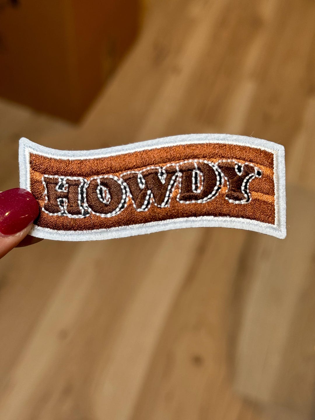 Iron on Howdy Embroidered Hat Patch, Trucker Hat Patch, DIY Trucker Hat ...