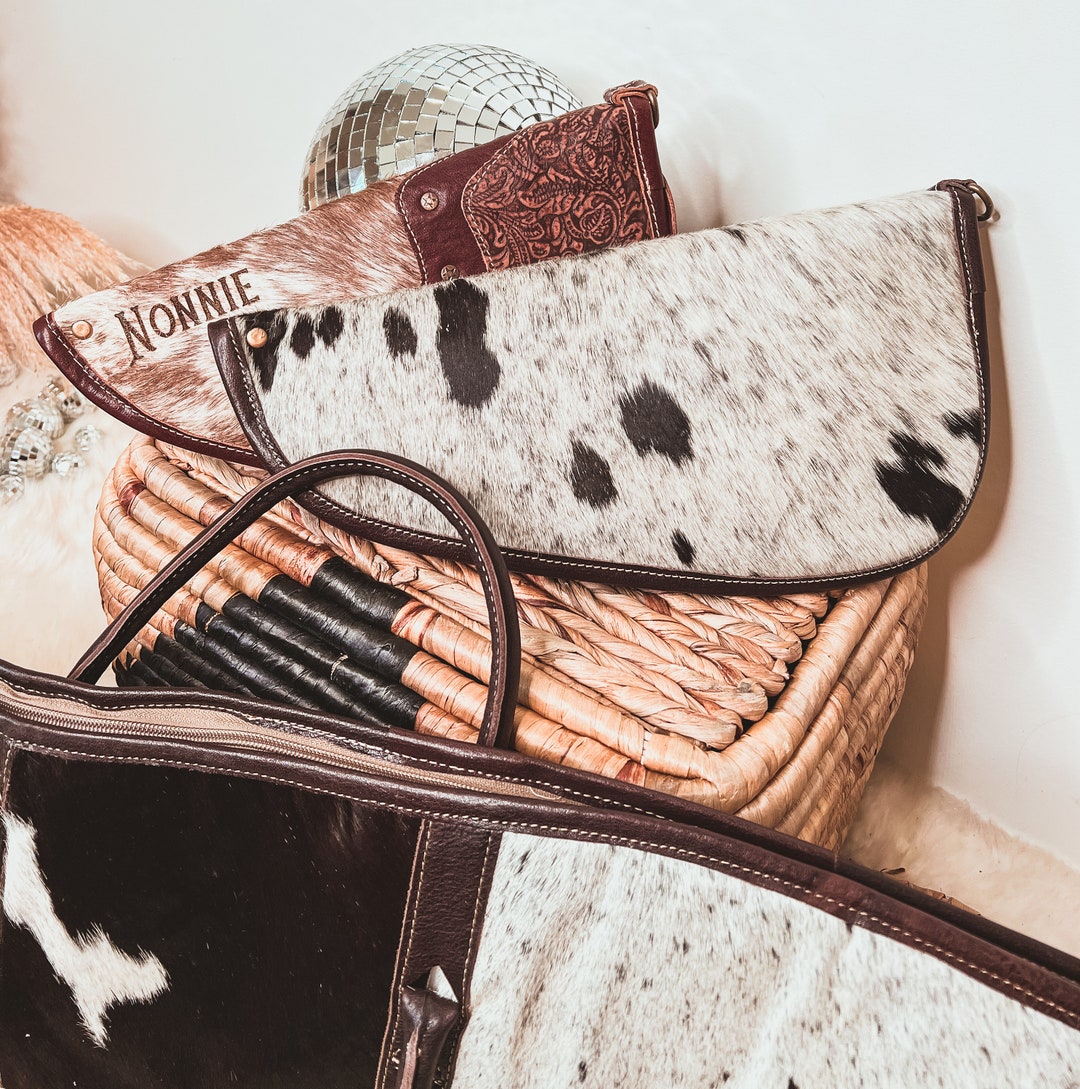 Custom Branded Cowhide Western Gun Pistol Case 15 Inch Farm Brand Cow ...