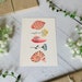 Coastal Shells Art Postcard Seashells and Wildflowers - Etsy