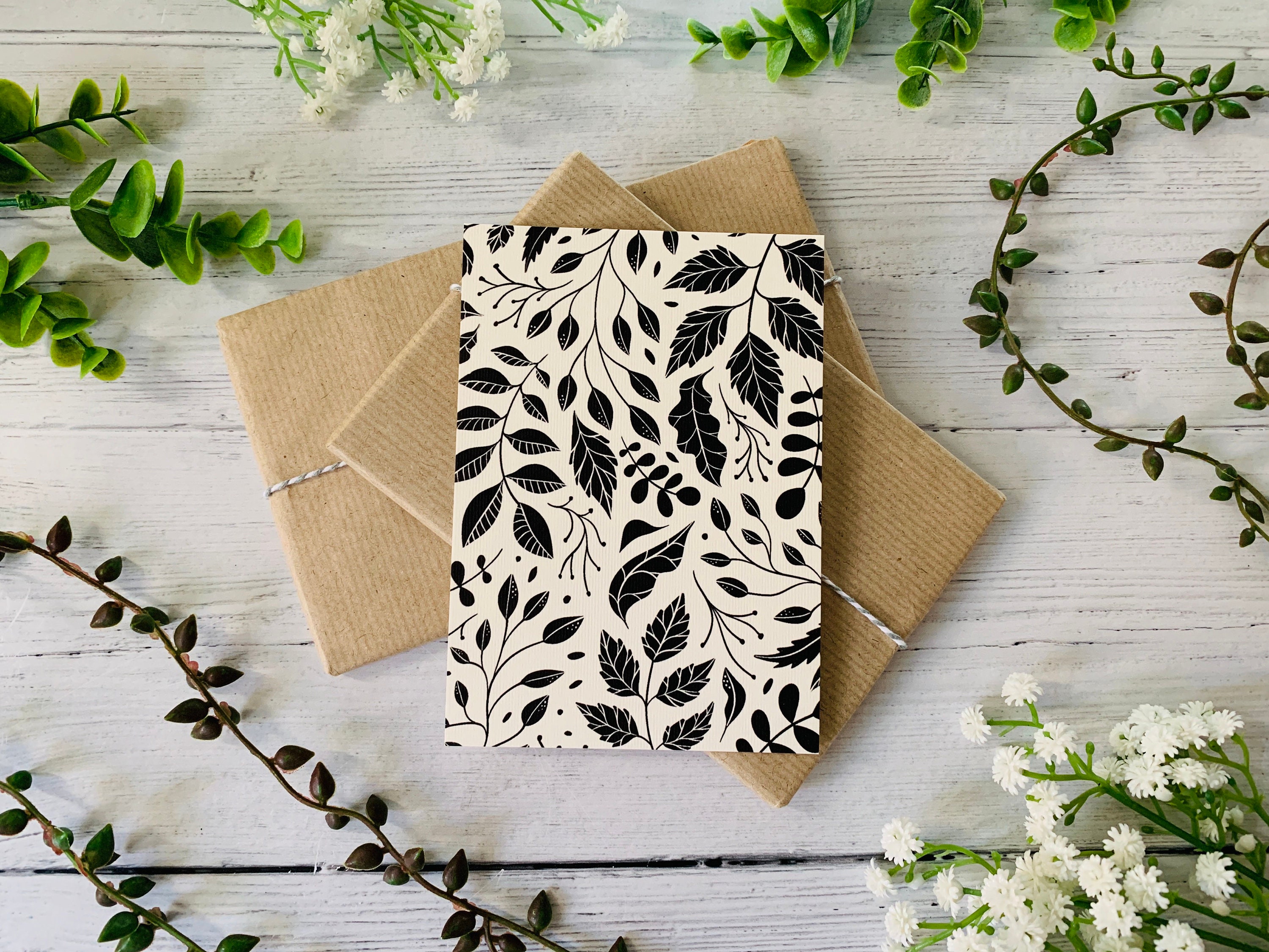 Monochrome Postcard Set of 6 Black and White Flowers - Etsy UK