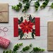 Poinsettia Holly Mistletoe Christmas Card Botanical Xmas - Etsy