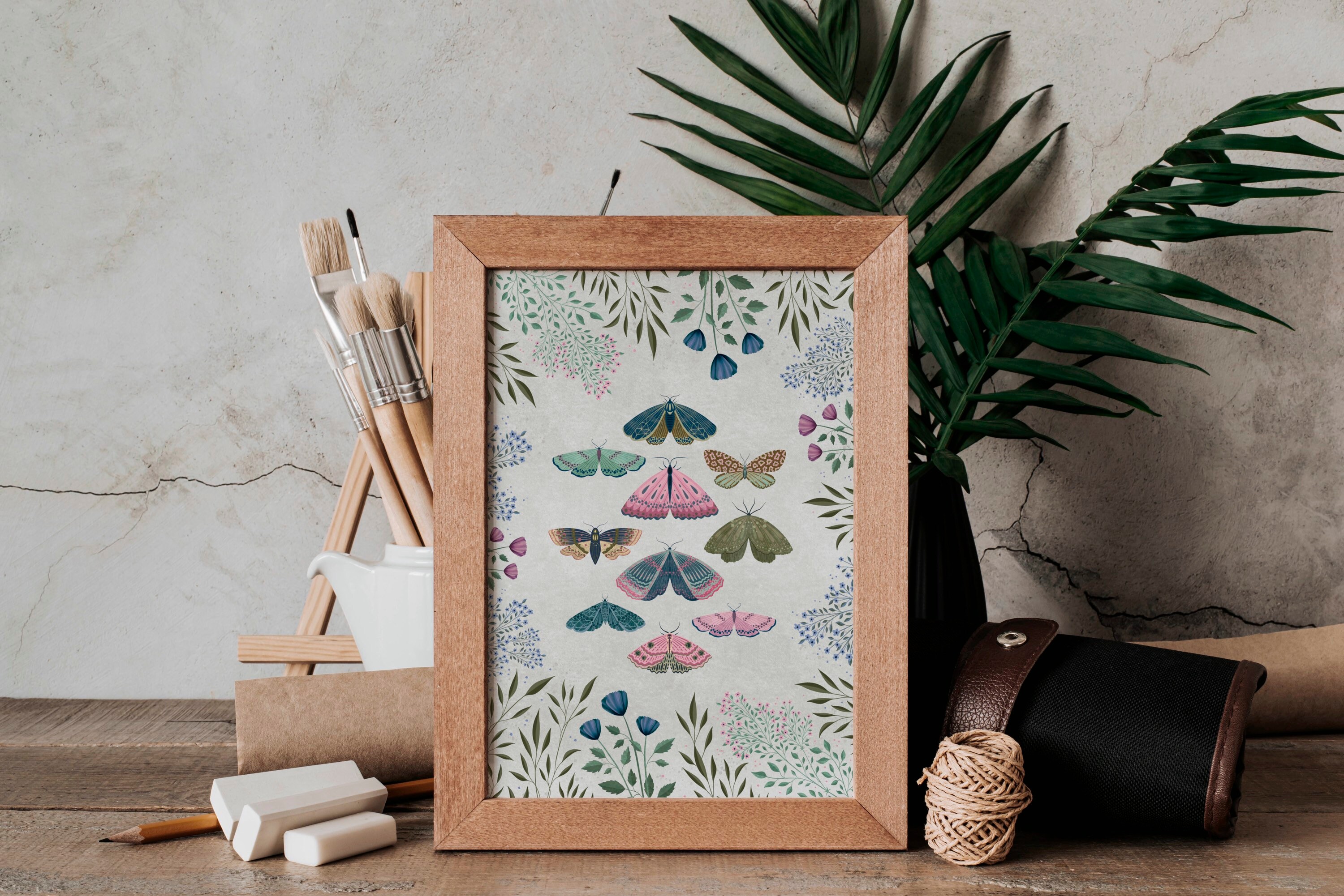 Delicate Moths Art Print Natural History Illustration Poster - Etsy