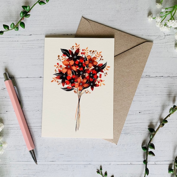 Fall Greeting Card - Etsy