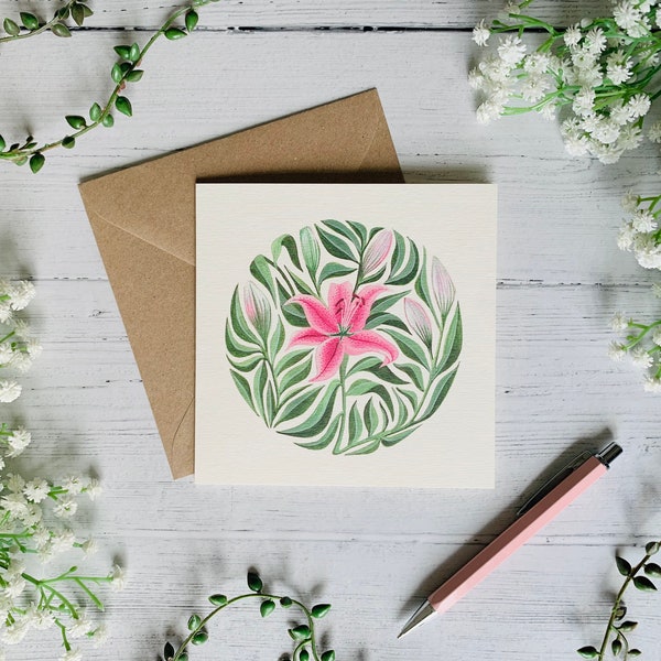 Lily Greeting Card - Etsy