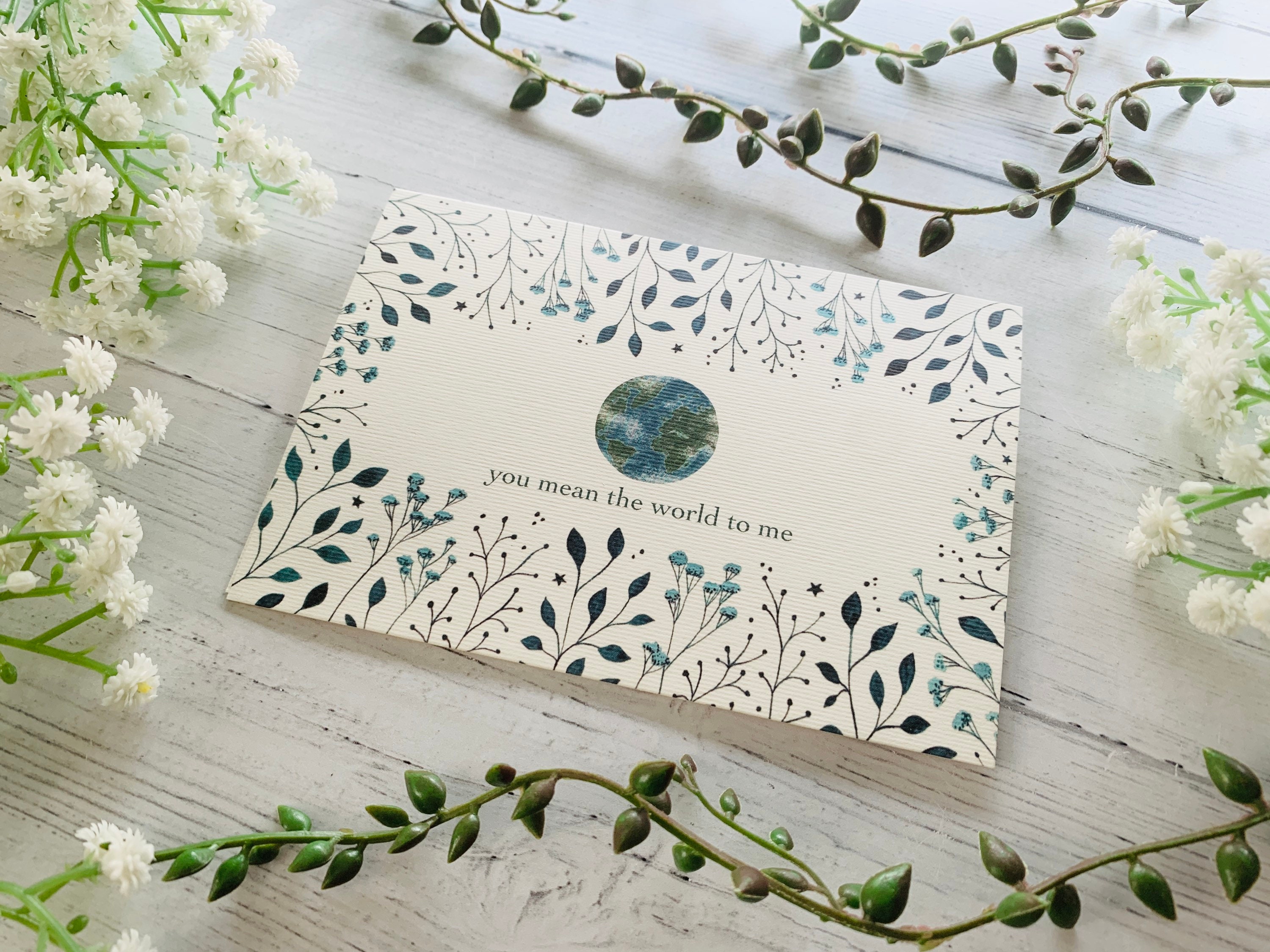 Set of 2 Cosmic Cards - to the Moon and Back - You Mean the World ...