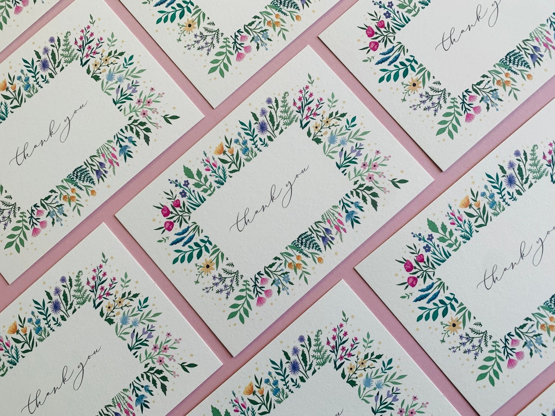 Set of Thank You Notecards - Wedding Birthday Christmas Christening ...