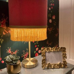 Raspberry Velvet Lampshade - Etsy UK