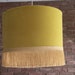 Mustard Velvet Lampshade for Ceiling or Standard Lamp + Gold Fringe ...