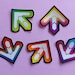 HOLOGRAPHIC DDR STICKERS // Cute Dance Game Arrow Stickers | Dance ...