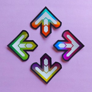 HOLOGRAPHIC DDR STICKERS // Cute Dance Game Arrow Stickers | Dance ...