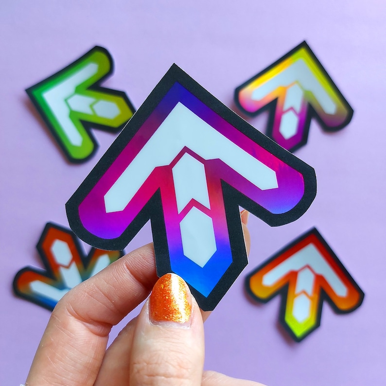 HOLOGRAPHIC DDR Stickers Cute Dance Game Arrow Stickers - Etsy