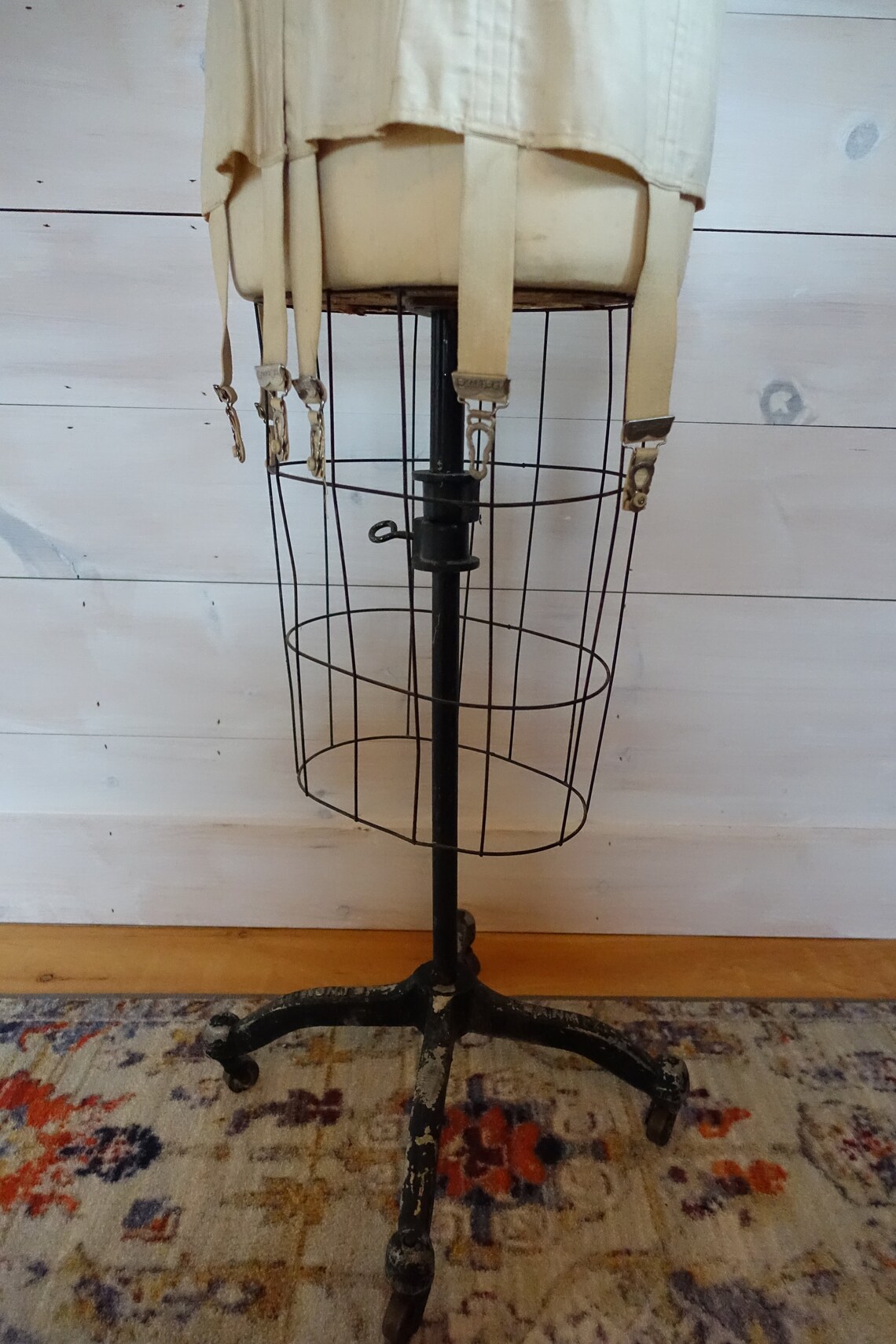 Fabulous Vintage D.F. Cage Dress Form With Edwardian Corset & Garters ...
