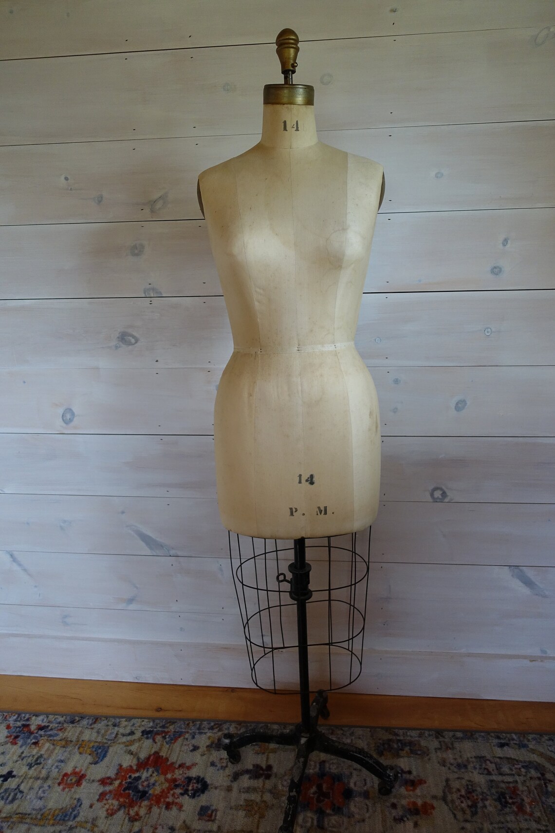 Fabulous Vintage D.F. Cage Dress Form With Edwardian Corset & Garters ...