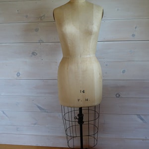 Fabulous Vintage D.F. Cage Dress Form With Edwardian Corset & Garters ...