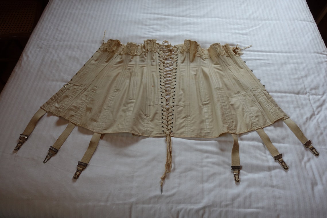 Fabulous Vintage D.F. Cage Dress Form With Edwardian Corset & Garters ...