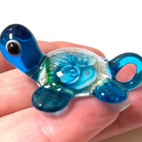 Glass Turtle - Lampwork - Focal Bead - Flamework Artglass - Sculpture ...