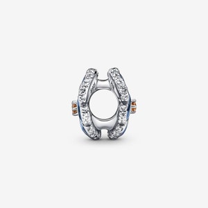 925 Sterling Silver - Blue Pansy Flower Charm - Fits Pandora Charm ...