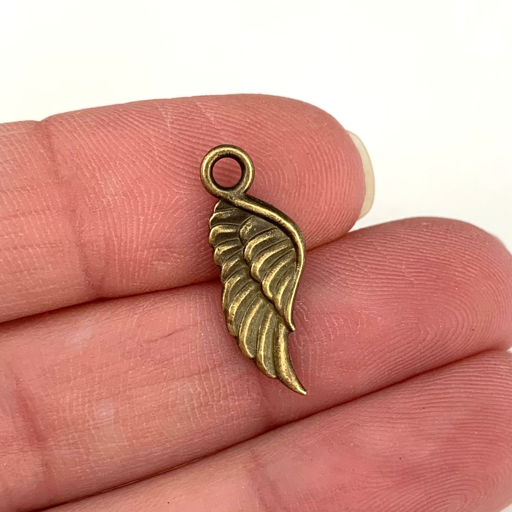Wing Charms Bronze Finish Angel Wing Charms Choose | Etsy