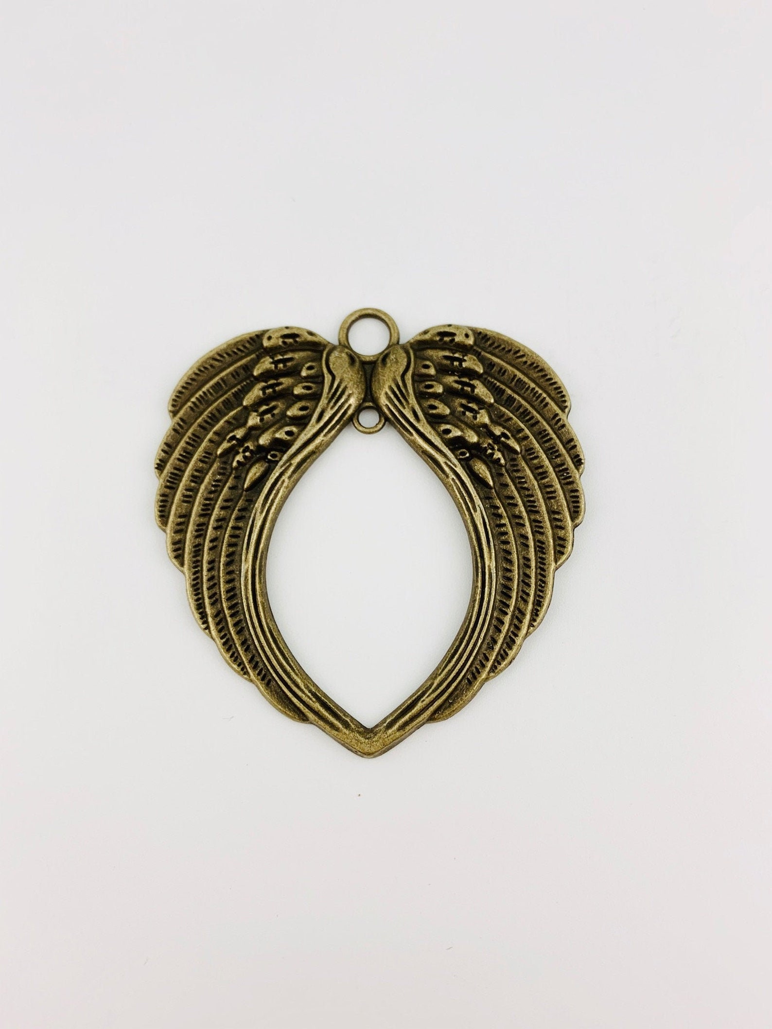 1 Angel Wings Connector Pendant XL Antique Bronze Angel - Etsy