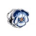 925 Sterling Silver - Blue Pansy Flower Charm - Fits Pandora Charm ...