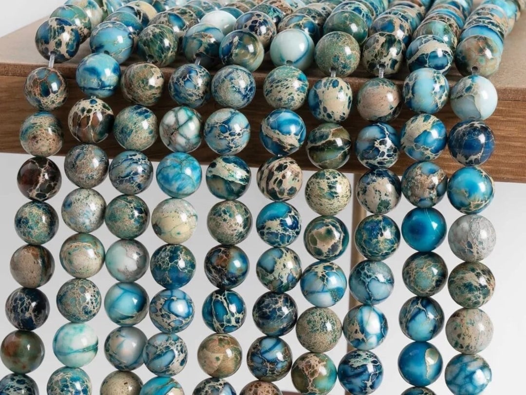 Sea Sediment Jasper Beads - the Blues - Natural Stone Beads - 4/6/8 ...