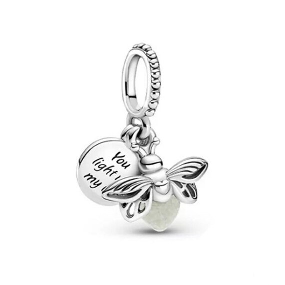 Sterling Silver Glow-in-the-dark Firefly Dangle Charm Fits | Etsy