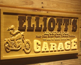 Wood Motorcycle Sign - Etsy