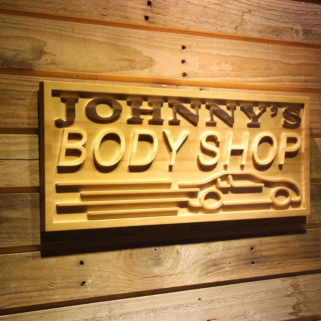 Personalized Body Shop Wooden Sign, Car Repair Garage Decor - Etsy